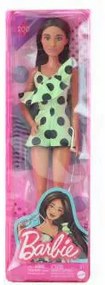 Barbie Modelka - limetkové šaty s puntíky HJR99