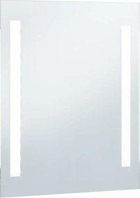 Koupelnové nástěnné zrcadlo V s LED osvětlením | 60x80 cm