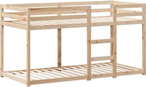 Patrová postel bez matrace 90 x 200 cm masivní borové dřevo 3282119