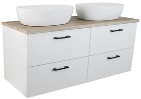 Comodo Koupelnová skříňka pod deskové umyvadlo Agria NEW W 120-HD - bílá/dub sonoma