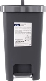 Šedý nášlapný plastový odpadkový koš 15 l Premier – Orion