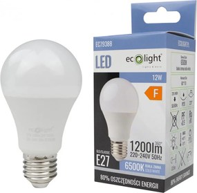LED žárovka E27 12W 1200lm CW 6500K A60 - studená bílá