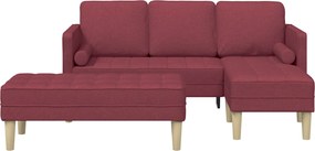 Set pohovek 2 ks Víno Červené Polyester 3329255