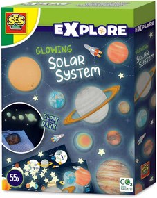 SES CREATIVE Explore Svítící planety dekorace nálepky svítící ve tmě 25123