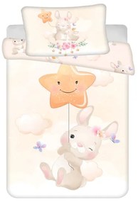 Jerry Fabrics Povlečení do postýlky Bunny Star baby 100x135, 40x60 cm