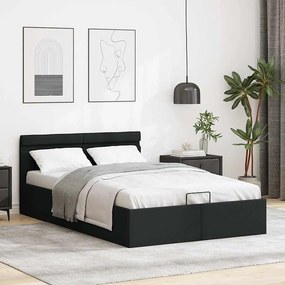 Rám postele LED s úložným prostorem černý umělá kůže 140x200 cm 285543