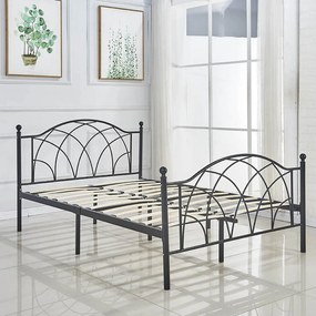Lotti kovový postelový rám s roštem jako dárek, ve více rozměrech a barvách - černý 160x200 cm