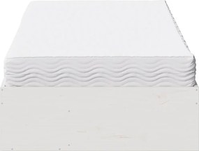 Válenda s matrace bílá 100 x 200 cm masivní borovice 3324593