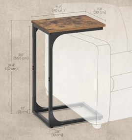 Odkládací stolek Vasagle Pilos hnědý/černý