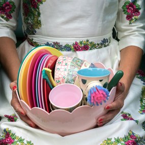rice Kartáč na nádobí Stay Clean Fialovo-růžový, multi barva, dřevo