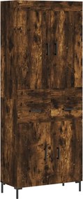 Skříň highboard kouřový dub 69,5 x 34 x 180 cm kompozitní dřevo 3199878