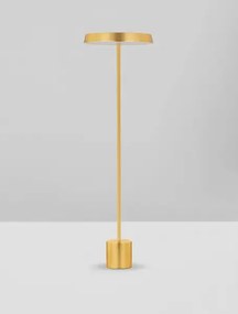 LED zlato-černá stojací lampa Vetro