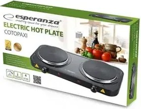 Esperanza EKH010K Cotopaxi černá / Elektrický vařič / 2 plotny / 2x 10