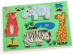 Dřevěné puzzle - zvířata z divočiny