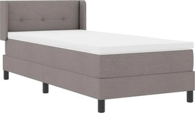 Postel s boxspringem s čelo Taupe 200 x 100 cm textil 3341094