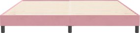 Postel Box Spring bez matrace růžová 200x210 cm samet 3315848