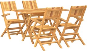 5dílný zahradní jídelní set masivní teakové dřevo 3155009