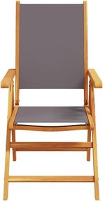 7dílný zahradní jídelní set antracitový textil a masivní dřevo 3281737