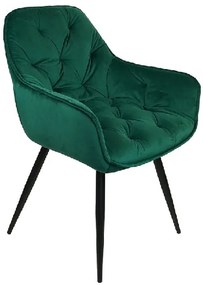 Sametová židle Bogota zelená