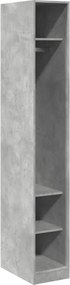 Šatní skříň betonově šedá 30 x 50 x 200 cm kompozitní dřevo 3307687