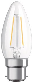 OSRAM LED svíčka B22d Classic B filament 2,5W čirá