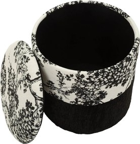 Černobílý taburet Oriental Style – Mauro Ferretti