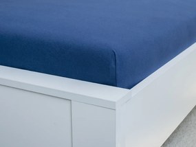 XPOSE® Jersey prostěradlo Exclusive - tmavě modré 160x200 cm