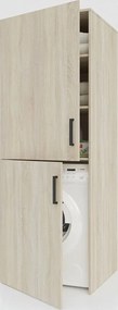 Casarredo - Komfort nábytek Koupelnová vysoká skříň MENTON na pračku, dub sonoma