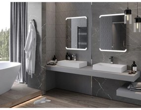 Mexen Nida, LED koupelnové zrcadlo s podsvícením 60x80 cm, 6000K, ochrana proti zamlžování, 9806-060-080-611-00