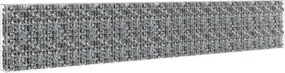 Gabionová zeď s víky z pozinkované oceli 600 x 30 x 100 cm 143584