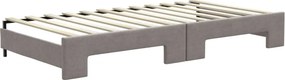 Válenda s přistýlkou a matracemi taupe 100 x 200 cm textil 3196604