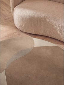 Béžový vlněný kulatý koberec ø 160 cm Ovia – Villeroy&amp;Boch
