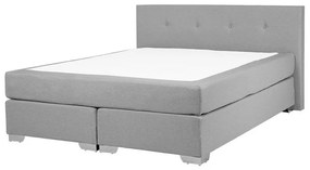 Manželská postel Boxspring 160 cm CONSOLE (s roštem a matrací) (šedá). 1007243