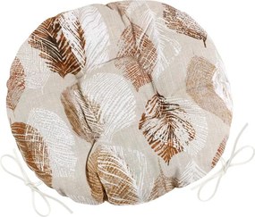 Bellatex Sedák EMA kulatý prošívaný Béžová,Hnědá 40 cm, (průměr)