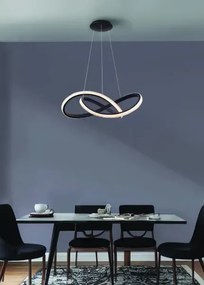 LED stmívatelný lustr Infinity 80 Cct černá s dálkovým ovládáním