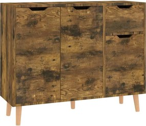 Příborník kouřový dub 90 x 30 x 72 cm kompozitní dřevo 326821