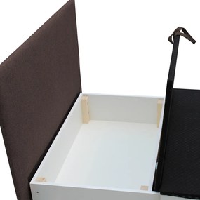 Rozkládací křeslo s úložným prostorem, hnědá, FLIK