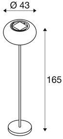 LA 1008386 ADEGAN venkovní stojací lampa, solární, 2200 K, IP65, černá - BIG WHITE (SLV)