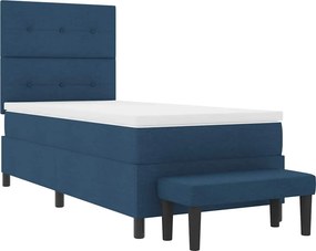 Postel s boxspringem s čelo Modrá 80 x 200 cm textil 3344029