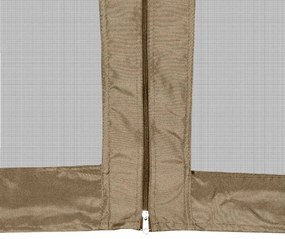 Šestihranný pop-up stan s bočnicemi 3,6 x 3,1 m taupe 220 g/m²,  362013