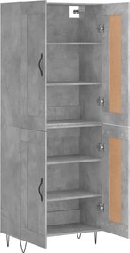 Skříň highboard betonově šedá 69,5x34x180 cm kompozitní dřevo 3199717