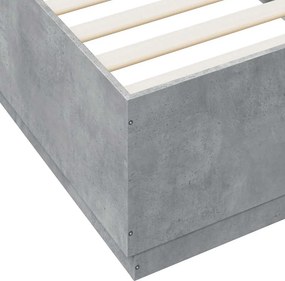 Rám postele betonově šedý 100 x 200 cm kompozitní dřevo 3209719