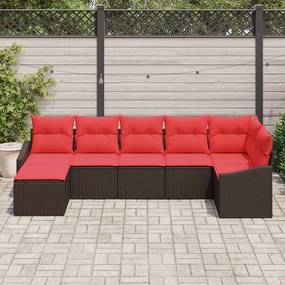 Set pohovek 7 ks Hnědá polyratan 3346814