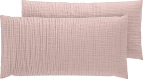 Livarno® Mušelínový potah na polštář pro spánek na boku, 40 x 80 cm, 2 kusy (červená)