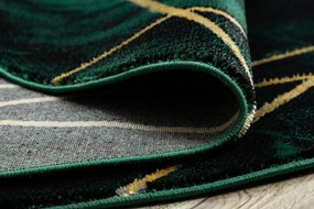 Dywany Łuszczów, POŠKOZENÝ Kusový koberec Emerald 1022 green and gold kruh, 120x120 (průměr) kruh, zelená, ložnice