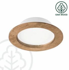 LED Podhledové svítidlo WOODY SPOT LED/12,5W/230V 3000K ořech pr. 16 cm