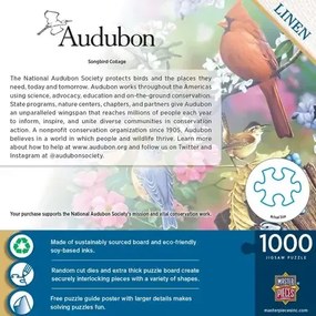 MASTERPIECES Puzzle Audubon: Koláž zpěvných ptáků / 1000 dílků / 68x49