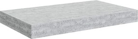 Plovoucí nástěnné police 4 ks betonově šedé 40x23,5x3,8 cm MDF 326593