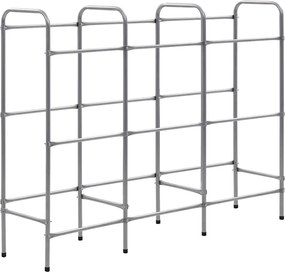 Skladový regál na 9 přepravek stříbrný 145 x 33 x 116 cm ocel 285214