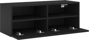 vidaXL Nástěnná TV skříňka 80x30x30 cm kompozitní dřevo [836870] Barva: Černá